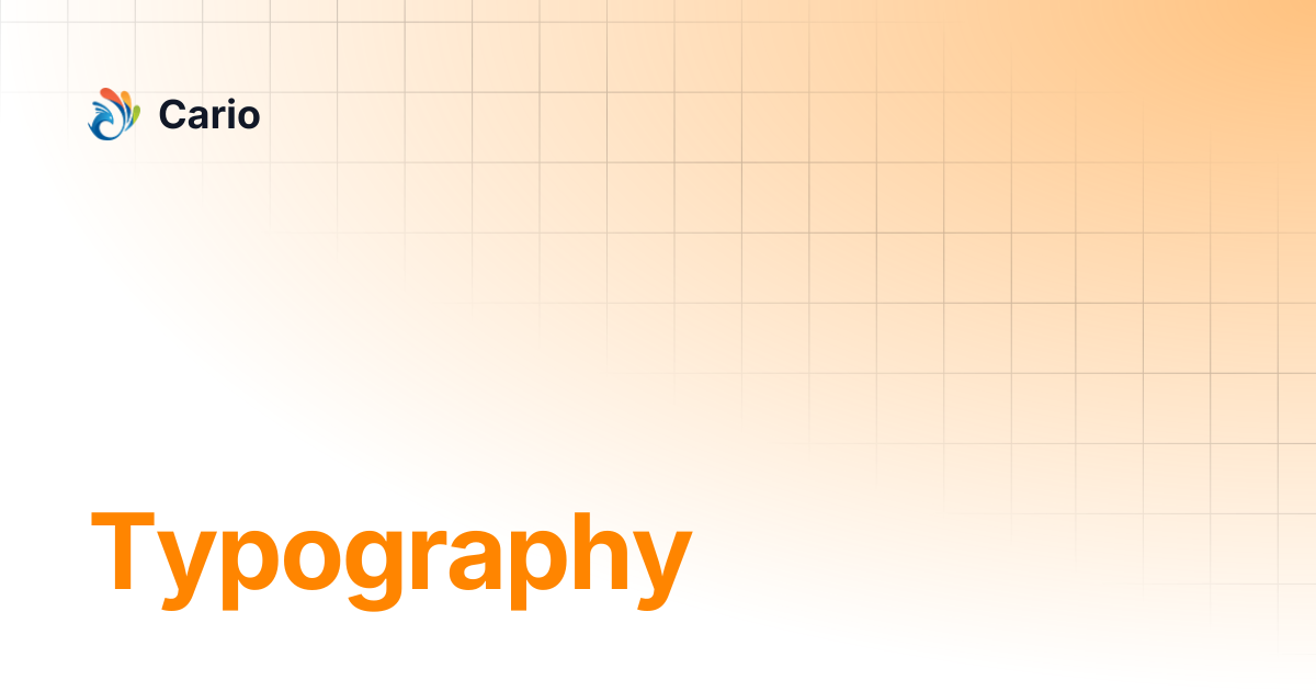 Typography | Cario