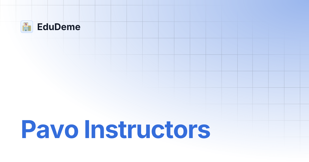 Opal Instructors | EduDeme