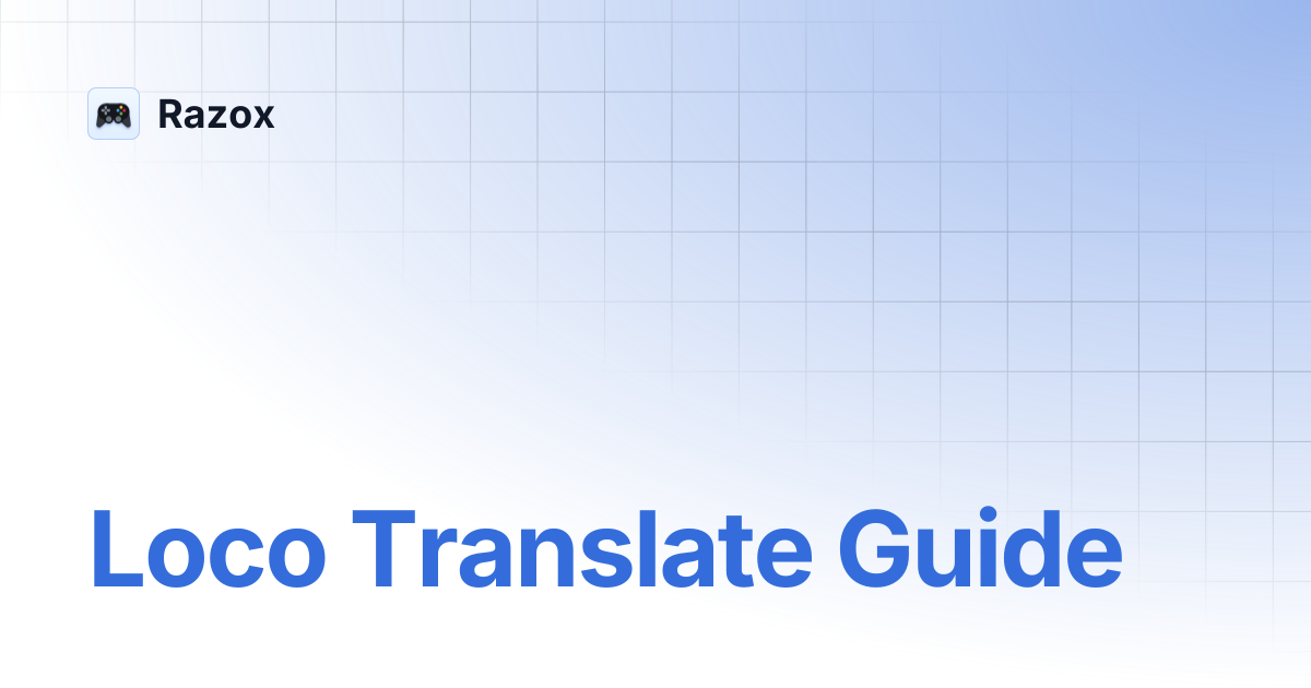 Loco Translate Guide | Razox