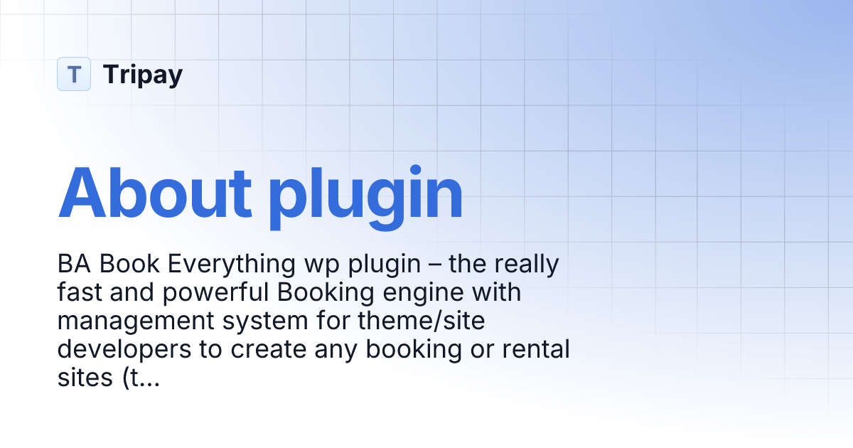 About plugin | Tripay